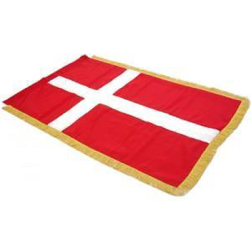 Denmark Full Size Double Sided Hand Embroidered Flag | House Of Scotland