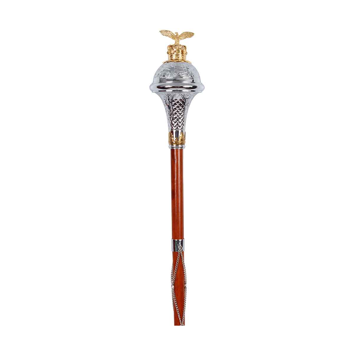 Drum Major Mace or Stave Chrome Plain Head Ball Top | House Of Scotland