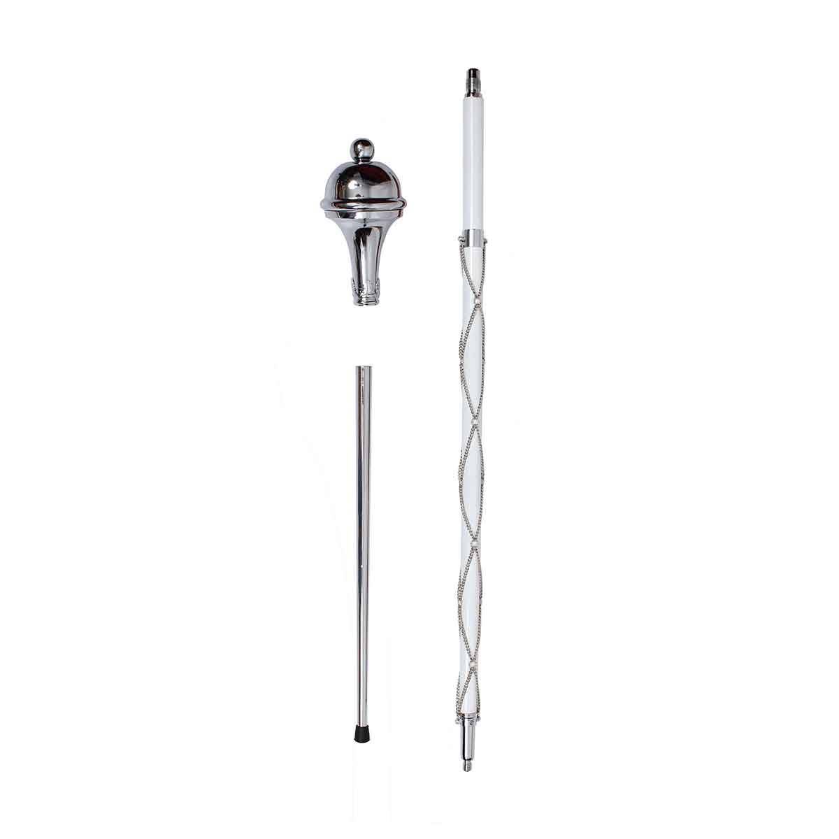Drum Major Mace or Stave Chrome Plain Head Ball Top | House Of Scotland