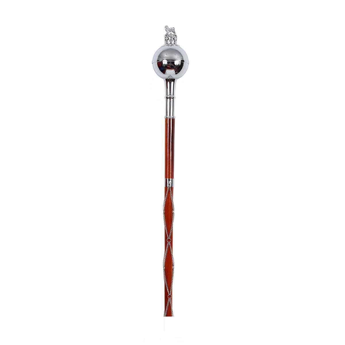 Drum Major Mace or Stave Chrome Plain Head Ball Top | House Of Scotland