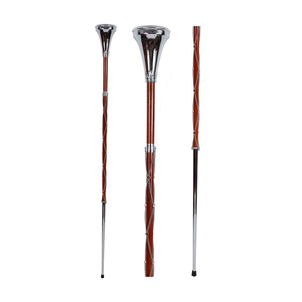 Drum Major Mace or Stave Plain Flat Head Chrome Plated | House Of Scotland