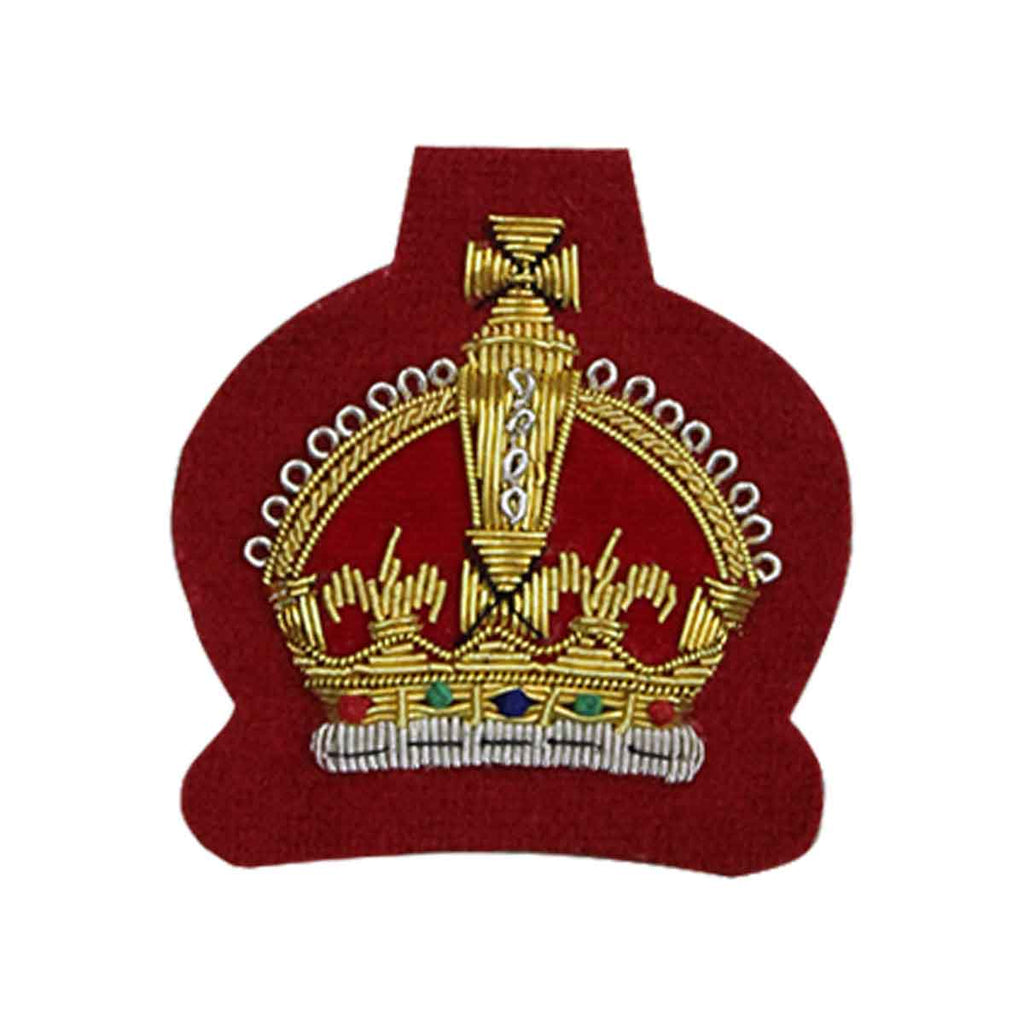 King Crown Badge Silver or Gold Bullion Hand Embroidered | House Of ...